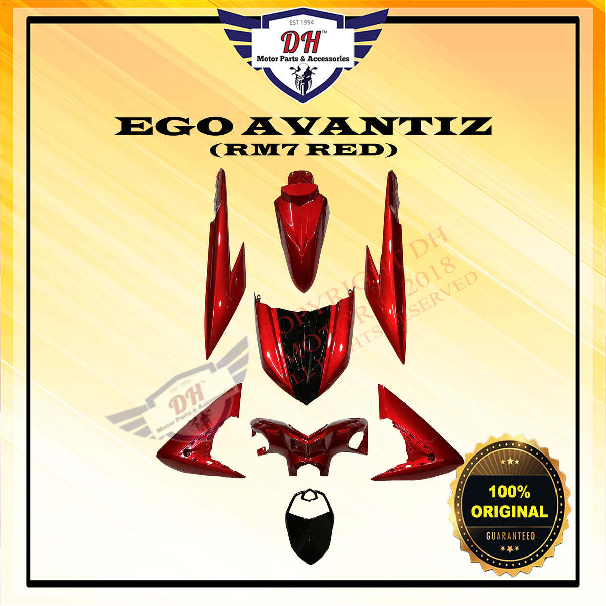EGO AVANTIZ (ORIGINAL) COVER SET YAMAHA (RM7 RED) FULL SET – DH MOTOR ...