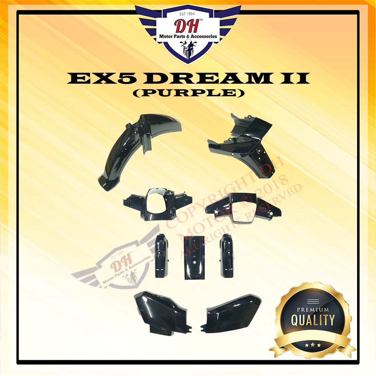 EX5 DREAM 2 COVER SET (PURPLE) FULL SET – DH MOTOR PARTS & ACCESSORIES