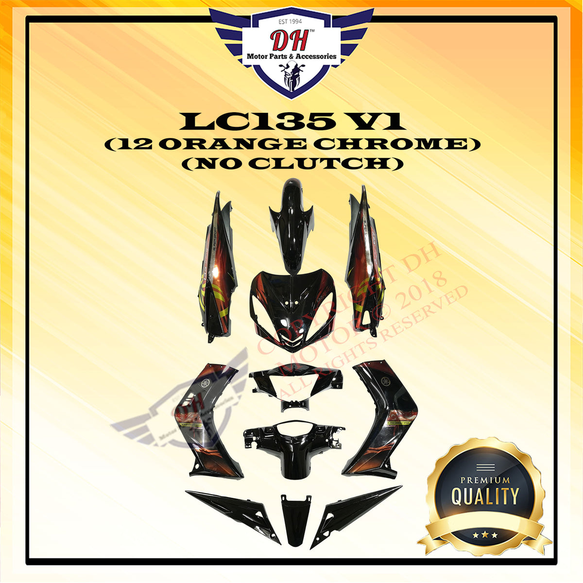 LC135 V1 STICKER BODY CHROME YAMAHA LC 135 EXCITER (12) *Stripe – DH ...