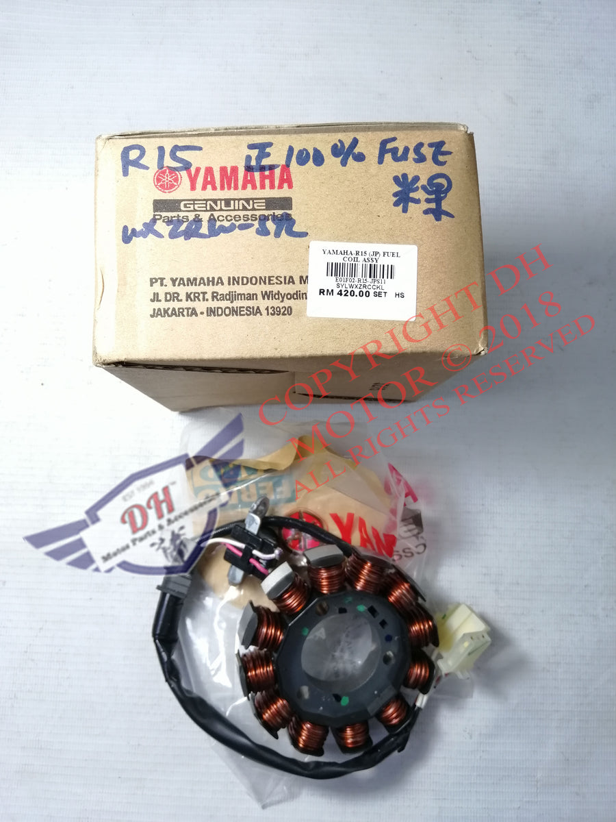 R15 (ORIGINAL) FUEL COIL / MAGNET STARTER COIL YAMAHA – DH MOTOR PARTS ...