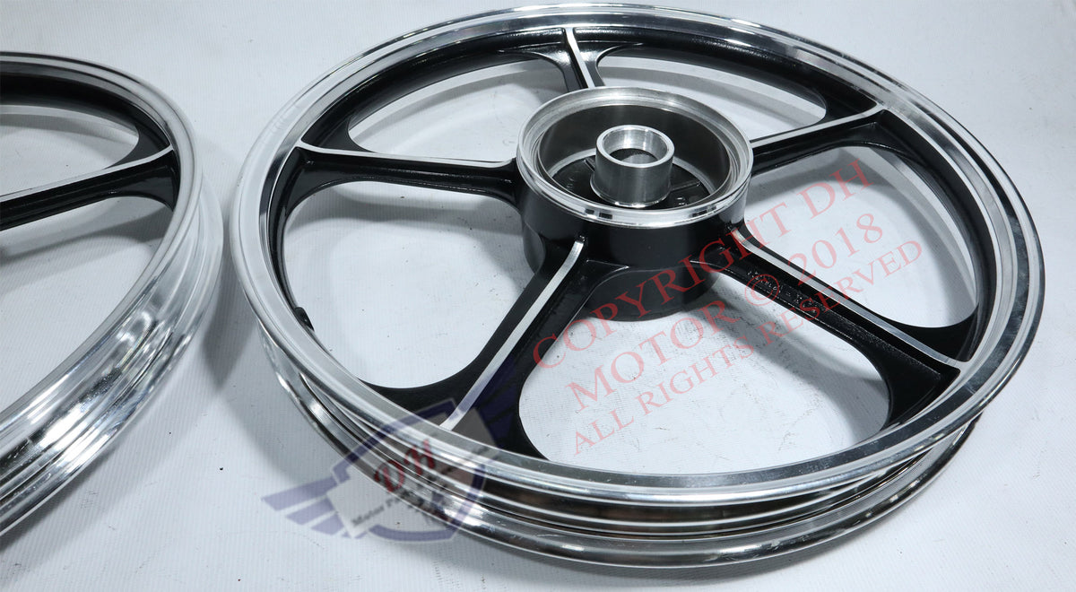 Y100 / SRE SPORT RIM WITH BUSH AND BEARING 5 SPOKE GTO 140 X 160 X 17 ...